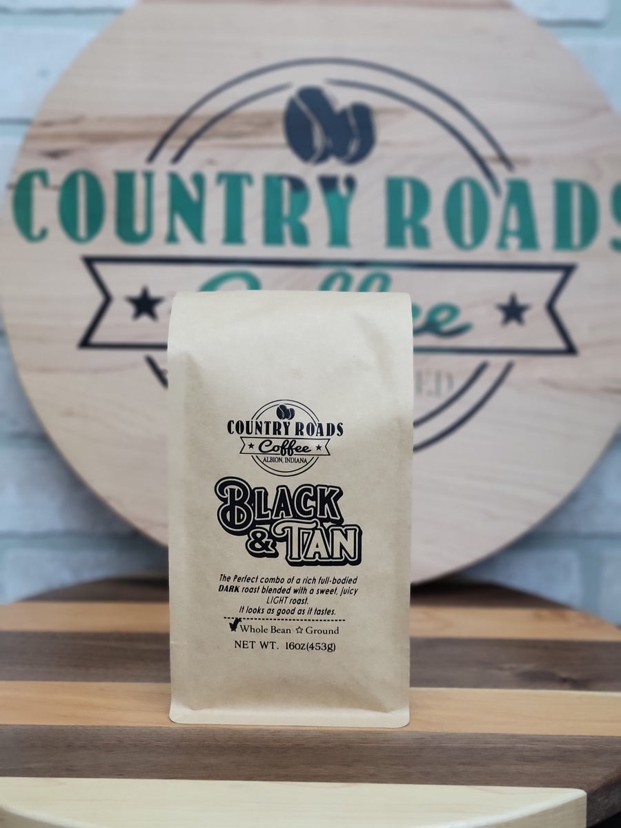 Black & Tan light dark coffee blend – Country Roads Coffee
